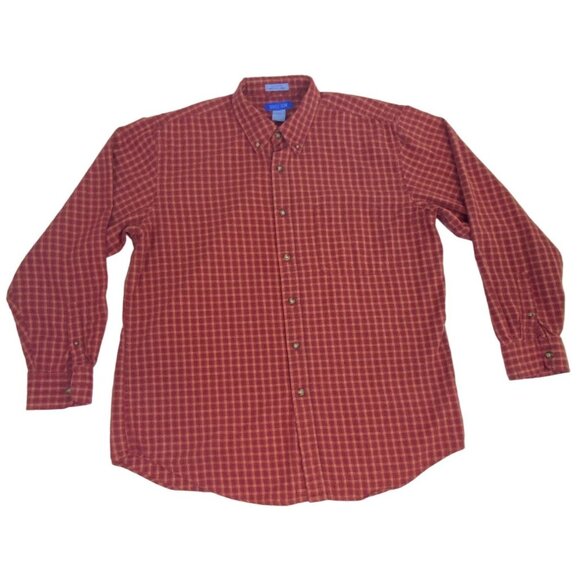Savile Row | Shirts | Savile Row Mens Button Down Shirt L Red Yellow ...